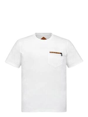 Mcm Silket Logo T-shirt With Zip Pocket - White