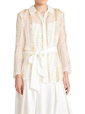 TEMPERLEY LONDON Viola Shirt - Ivory