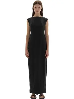 JOAEN Kelli Maxi Dress In Australian Merino - Black