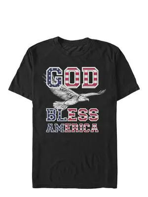 LOST GODS God Bless America Short Sleeve Graphic T-shirt - Black