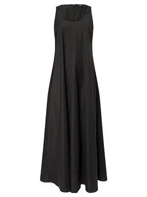 Theory Cotton-blend Tank Maxi Dress - Black