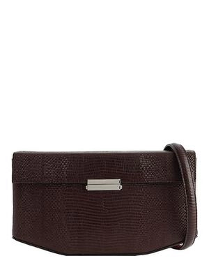 TOTEME Clip Lizard Leather Shoulder Bag - Brown