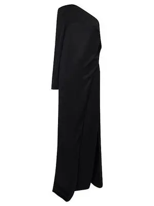 Camilla And Marc Ciran Asymmetric Wool Maxi Dress - Black