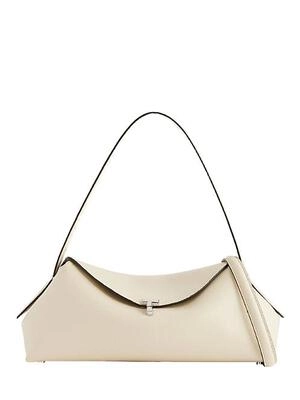 TOTEME Toteme T-Lock Leather Shoulder Bag Milk