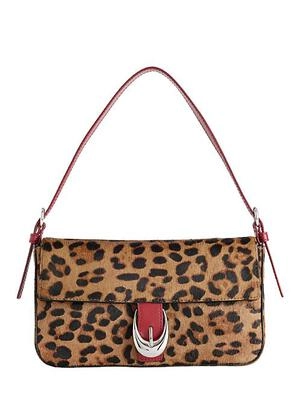 Staud Harlow Leopard Leather Shoulder Bag - Cheetah