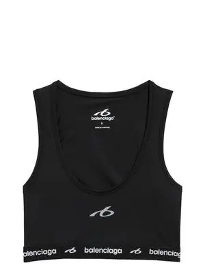 Balenciaga Techwear Bra Top In Technical Fabric - Black