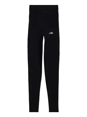 Balenciaga Techwear Leggings In Sporty Viscose Knit - Black