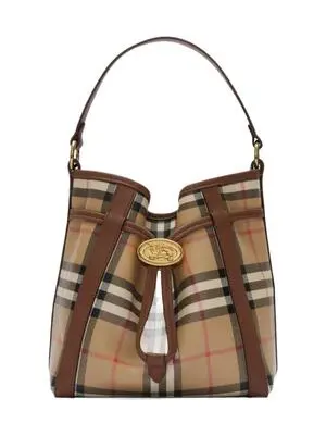 Burberry Mini Check Bucket Bag - Brown