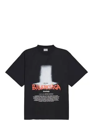 Balenciaga T-shirt The Door Oversize In Jersey Dry - Black