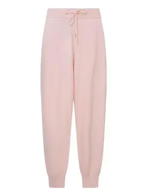 LoveShackFancy X Max&moi Wool-cashmere Joggers - Chamallow