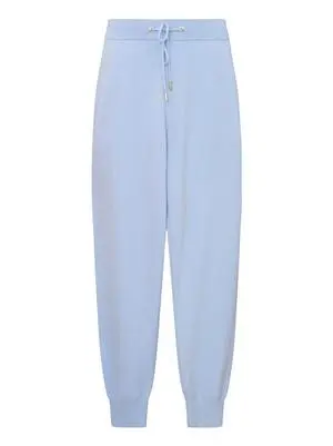 LoveShackFancy X Max&moi Wool-cashmere Joggers - Ciel