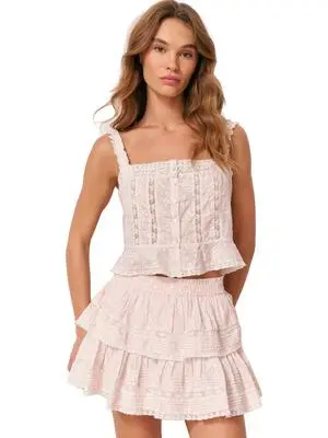 LoveShackFancy Secret Crush Vietta Top - Chantilly
