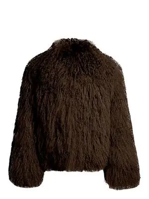 LoveShackFancy Susanna Chow Carrie Shearling Coat - Brown