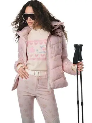 LoveShackFancy X Bogner Fire+ice Saelly2 Printed Puffer Jacket - Barely Pink
