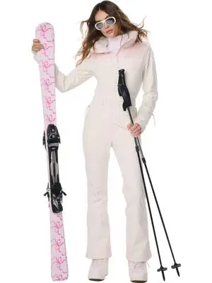 LoveShackFancy X Bogner Fire + Ice Zea Ski Suit - Solid Cloud Dancer