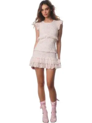 LoveShackFancy Re-edition Aveline Cotton Dress - Whisper