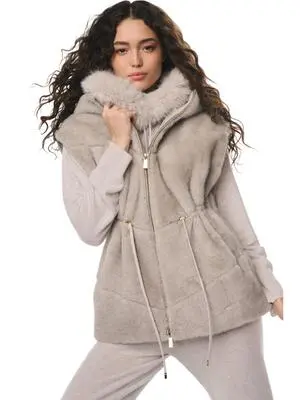 LOVESHACKFANCY LoveShackFancy X MAX&MOI Valora Faux Fur Vest 