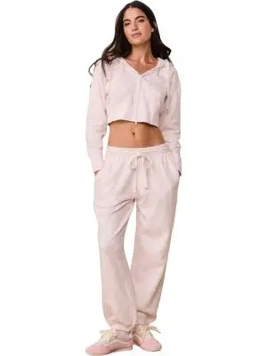 LoveShackFancy Lillia Bow Print Sweatpant - Chantilly