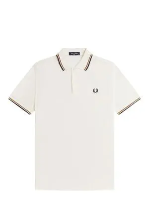 Fred Perry Cotton Polo Shirt With Logo - Ivory