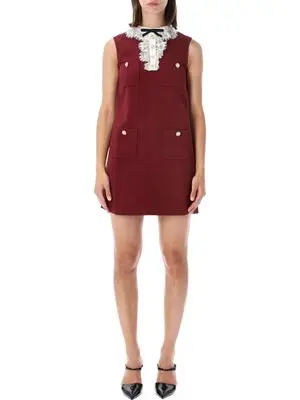 SELF-PORTRAIT Lace Trimmed Midi Dress - Viola