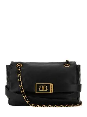 Balenciaga Medium Shoulder Bag With Chain Strap - Black