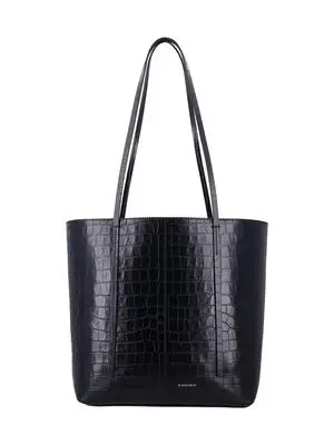 BY MALENE BIRGER Abilso Embossed Leather Tote Bag - Nero