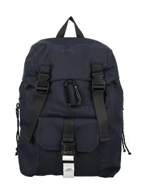A.p.c. Nylon Backpack With Drawstring Closure - Blu