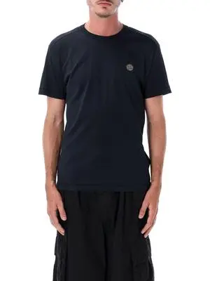 Stone Island Stone Island Men's Slim Fit Cotton T-Shirt With Logo Patch Blu