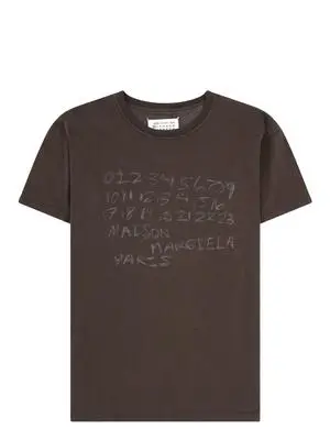 MAISON MARGIELA Classic Cotton T-shirt With Graphic Print - Brown