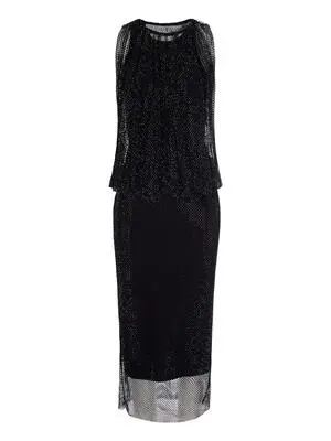 Sportmax Sleek Knit Midi Dress - Nero