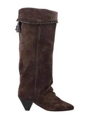 Isabel Marant Étoile Suede Boots With Tassel Detail - Marrone