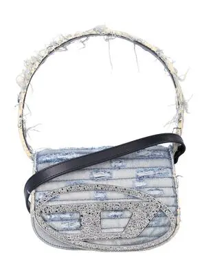 DIESEL® DIESEL Mini Crystal-Logo Denim Shoulder Bag