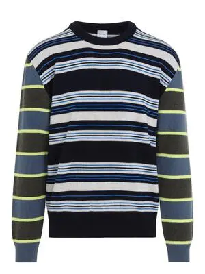 Paul Smith Lambswool & Cotton Round Neck Sweater, Fw26 - Blue