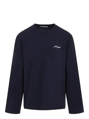 Acne Studios Organic Cotton Long-sleeve T-shirt - Blue