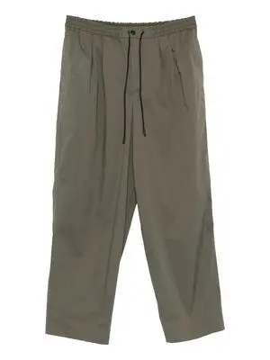 PT TORINO Cotton And Elastane Drawstring Trousers - Verde