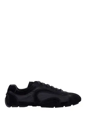 Prada PRADA Montecarlo Recycled Material Lace-Up Sneaker Nero