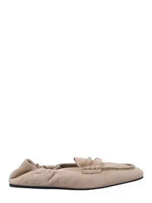 Miu Miu Miu Miu Refined Lamb Leather Loafers With Gathered Trim And Structured Loafer Strap Deserto