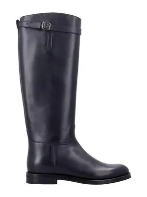 CHURCH`S Church's Michelle 2g Equestrian Knee-high Boots With Adjustable Buckle Strap - Nero
