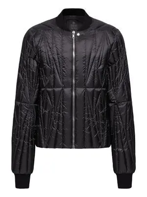 Moncler Utility Jacket With Zip Closure And Embroidered Logo - Nero