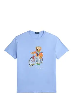 Ralph Lauren Graphic Cotton T-shirt - Light Blue