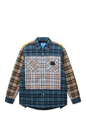 MARKET Patchwork Plaid Long-sleeve Shirt - Multicolor