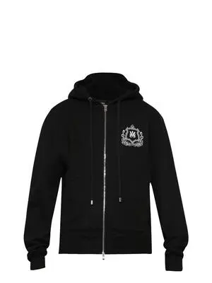 Amiri Ma Crest Zip Hoodie - Black