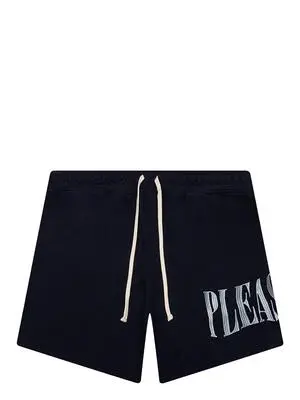 PLEASURES Waffle Knit Shorts With Drawstring - Blue