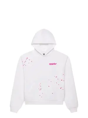 SP5DER Fractured Logo Hoodie - White