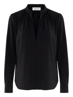 CALLAS MILANO Olympia Poplin Blouse - Black