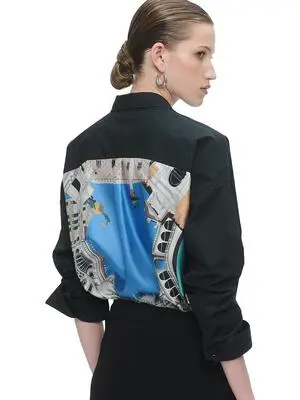 CALLAS MILANO Permanent Collection Sirene Venice Shirt - Blue/black