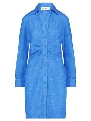 CALLAS MILANO Permanent Collection Odette Stretch Denim Shirtdress - Indigo