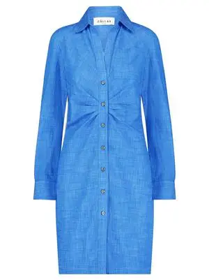 CALLAS MILANO Permanent Collection Odette Stretch Denim Shirtdress - Indigo