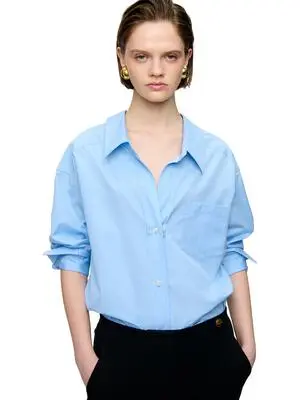 Permanent Collection Petra Poplin Shirt - Blue