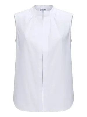CALLAS MILANO Permanent Collection Olympia Sleeveless Shirt - White